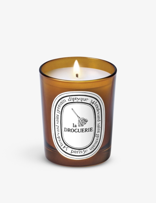 HAY - Check-pattern medium wax column candle 20cm | Selfridges.com