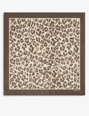 SOEUR - Monique animal-print silk scarf | Selfridges.com