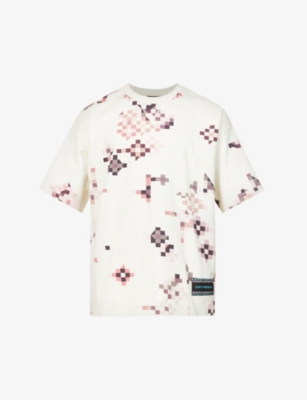 Pixelated-logo oversized-fit cotton-jersey T-shirt | The Hoxton Trend