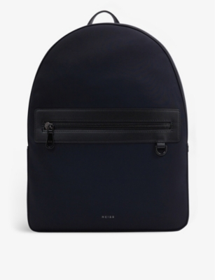 REISS - Ethan faux leather-trimmed neoprene backpack | Selfridges.com