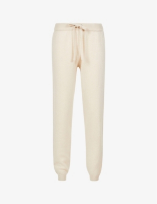 Derek Rose Daphne Cashmere Jogging Bottoms In Cream | ModeSens