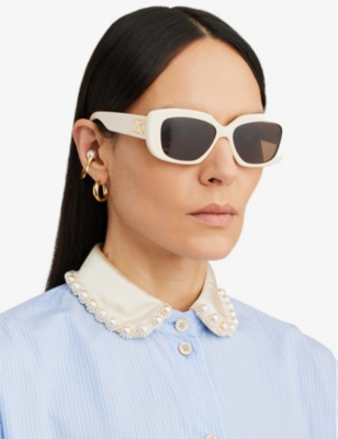 CL40216U 트리오페 아세테이트 직사각형 프레임 선글라스 | 셀린느 | 페칭 FETCHING