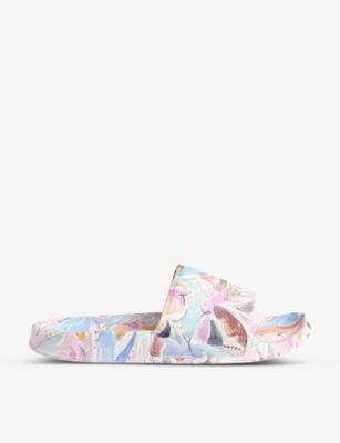Ted Baker Women's Mellom Art Print Pool Slides In Multicolour | ModeSens