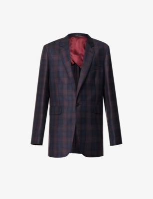 PAUL SMITH - Window Pane wool and cashmere-blend blazer | Selfridges.com