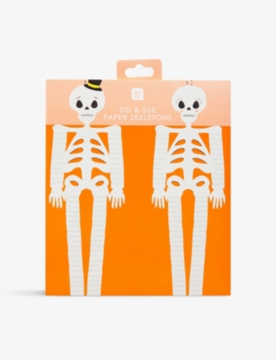 HALLOWEEN - Sid & Sue paper skeleton decorations pack of two ...