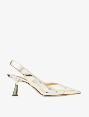 JIMMY CHOO - Liya 65 metallic leather court heels | Selfridges.com
