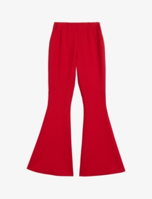 TED BAKER - Bevis panel flared high-rise stretch-woven trousers ...