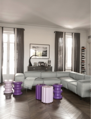 MISSONI HOME - Coomba velvet cylindrical pouf 30cm | Selfridges.com