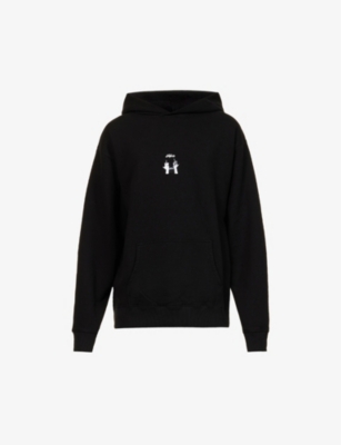 MSFTSREP - Middle Fingers graphic-print cotton-jersey T-hoody ...