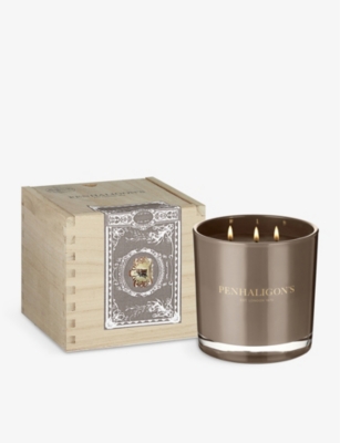 HAY - Check-pattern medium wax column candle 20cm | Selfridges.com