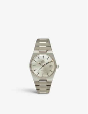 RESELFRIDGES WATCHES - Pre-loved Omega Geneve stainless-steel automatic ...