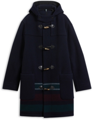 TED BAKER - Ower hooded wool-blend duffle coat | Selfridges.com