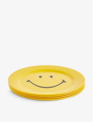 MARKET - Smiley set of four plastic plates | Selfridges.com