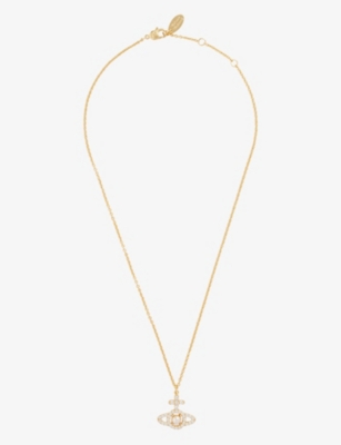 Vivienne Westwood Jewellery Olympia Brass And Cubic Zirconia Necklace ...