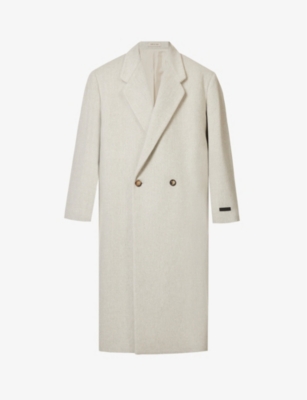 Fear Of God Mens Cement Heather Eternal Brand-patch Double-breasted ...