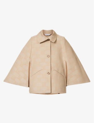 MAX MARA - Pirania monogram-print cotton cape | Selfridges.com