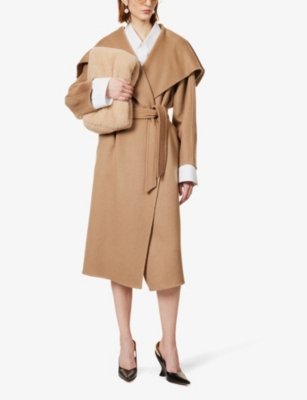 Max Mara Rienza Cashmere Wrap Coat In Neutral | ModeSens