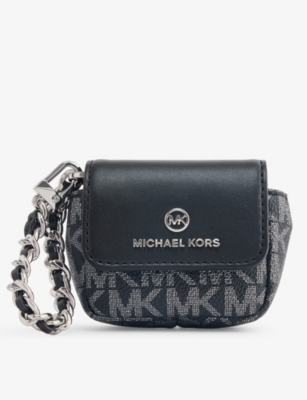 MICHAEL MICHAEL KORS - Jet Set chain metallic-logo faux-leather Apple ...