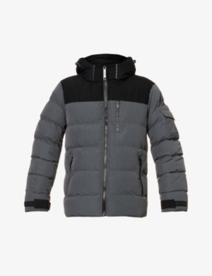 Maurice Benisti Marley Padded Corduroy-texture Woven Jacket In Charcoal ...