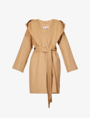 LOEWE - Hooded brushed-texture wool-blend coat | Selfridges.com