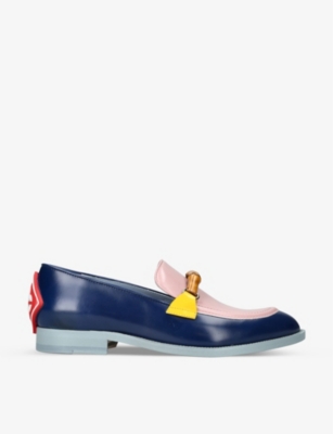 CASABLANCA - Memphis monogram-embellished leather loafers | Selfridges.com