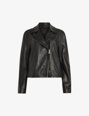ALLSAINTS - Larna slim-fit leather biker jacket | Selfridges.com