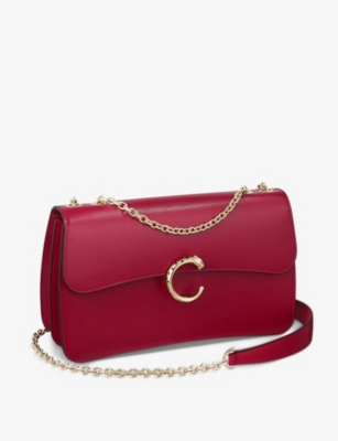 CARTIER - Panthère de Cartier Chain small leather cross-body bag ...