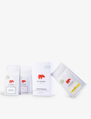 KISS THE HIPPO - Taste of Coffee gift box of three ground coffee blends ...