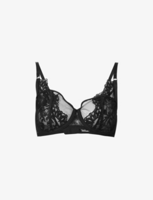 AUBADE - After Midnight balconette half-cup stretch-lace bra ...