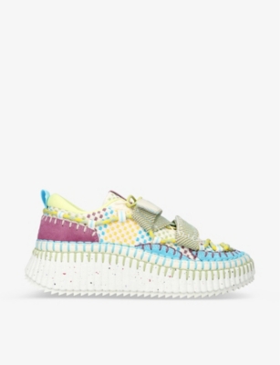 CHLOE - Nama Runner mesh and woven low-top woven trainers | Selfridges.com