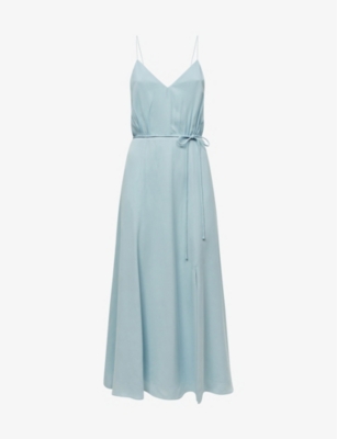 REISS - Penny V-neck woven midi dress | Selfridges.com