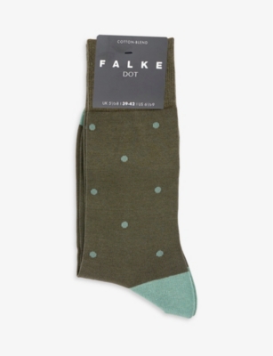 FALKE - Dot printed cotton-blend socks | Selfridges.com