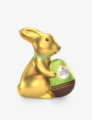 FERRERO - Ferrero Rocher milk chocolate and hazelnut Easter bunny 100g ...