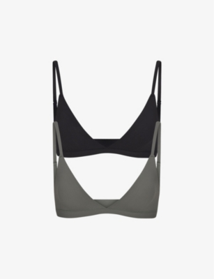 SKIMS - Fits Everybody adjustable stretch-woven triangle bras pack of ...