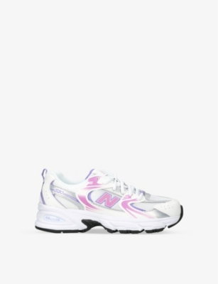 New Balance Kids' 530 Logo-embellished Mesh And Leather Trainers 9-12 ...