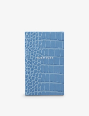 SMYTHSON - 2023-2024 Mara croc-embossed leather weekly diary 9cm x 14cm ...