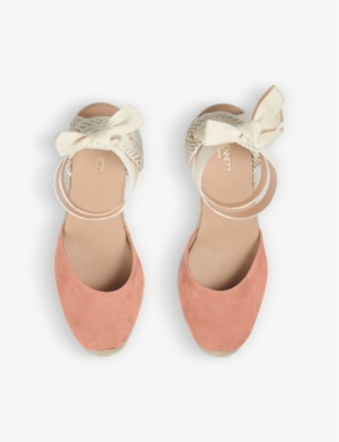 Lk Bennett Womens Pin-pale Pink Maureen Suede Espadrille Wedges | ModeSens