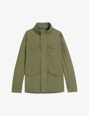 Ted Baker Mens Navy Garceea Regular-fit Shell-woven Field Jacket | ModeSens