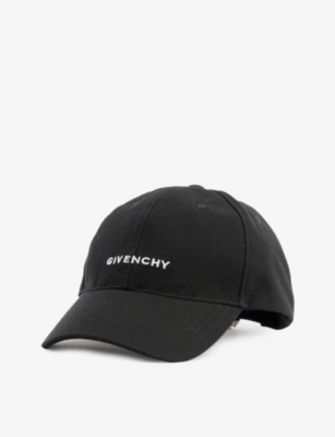 Givenchy Mens Black Logo-embroidered Cotton-blend Cap | ModeSens