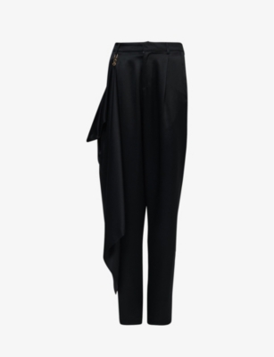 LEEM - Scarf-embellished woven trousers | Selfridges.com