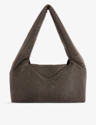 KARA - Armpit mini crystal-embellished woven shoulder bag | Selfridges.com
