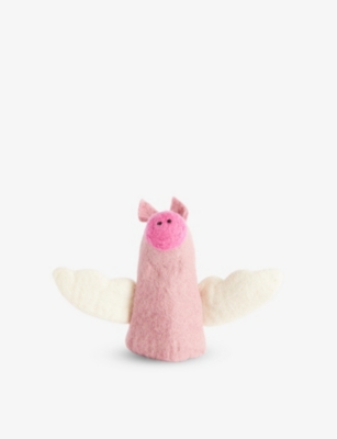 SELFRIDGES EDIT - Flying Pig wool tree topper | Selfridges.com