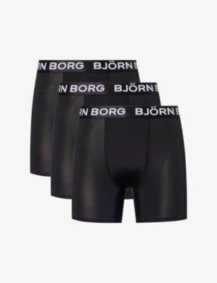 BJORN BORG - Branded-waistband stretch recycled-polyester boxers ...
