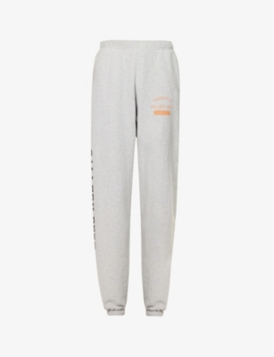 GALLERY DEPT - Branded-print drawstring-waist cotton-jersey jogging ...