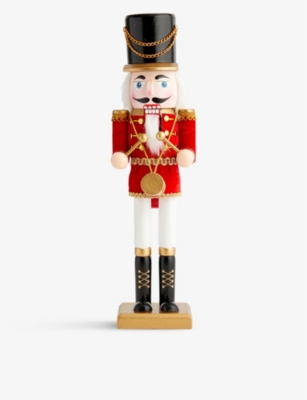 SELFRIDGES EDIT - Nutcracker square-base wooden Christmas decoration ...