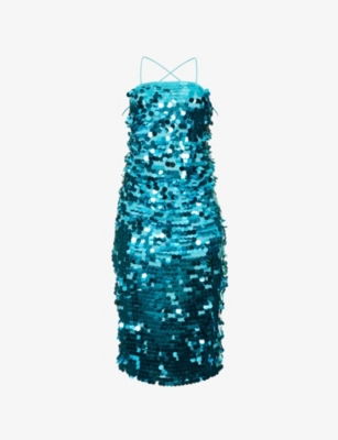 AMY LYNN - Sequin-disk woven midi dress | Selfridges.com