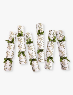 SELFRIDGES EDIT - Mistletoe pack of six Christmas crackers | Selfridges.com