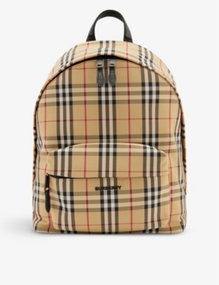 BURBERRY - Jett checked shell backpack | Selfridges.com