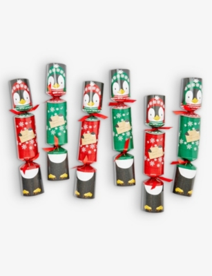 SELFRIDGES EDIT - Penguin Racing pack of six Christmas crackers ...