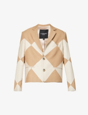 LABRUM LONDON - Naimbana diamond-pattern wool blazer | Selfridges.com